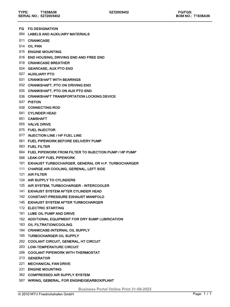 Mtu 4000 - 5272003402 - en | PDF | Internal Combustion Engine | Engines