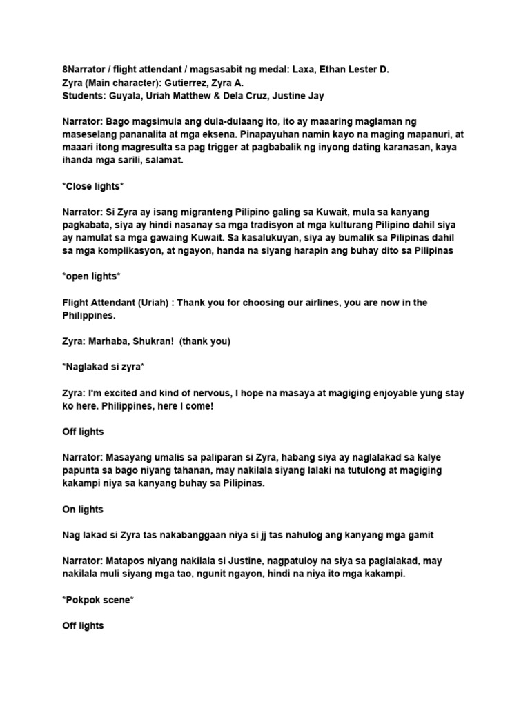 Komunikasyon Script | PDF