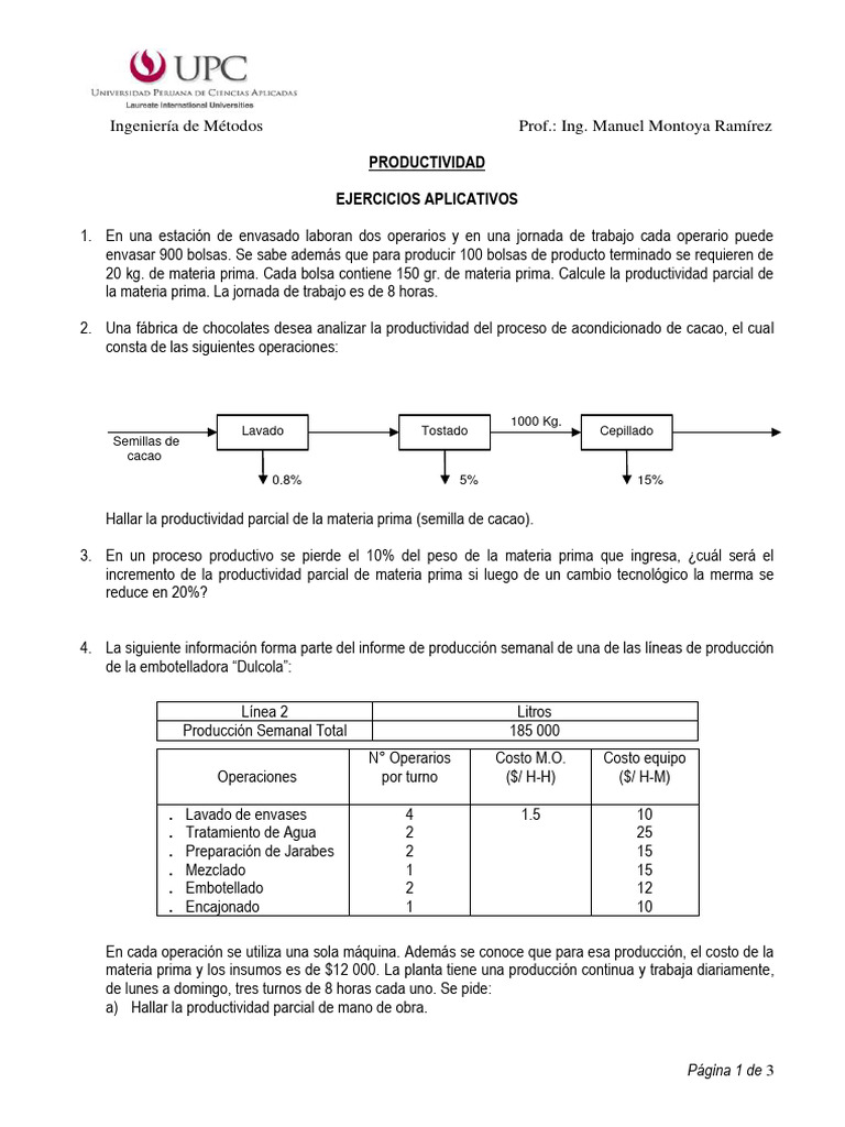 Separata N° 5 Productividad | PDF | Economias