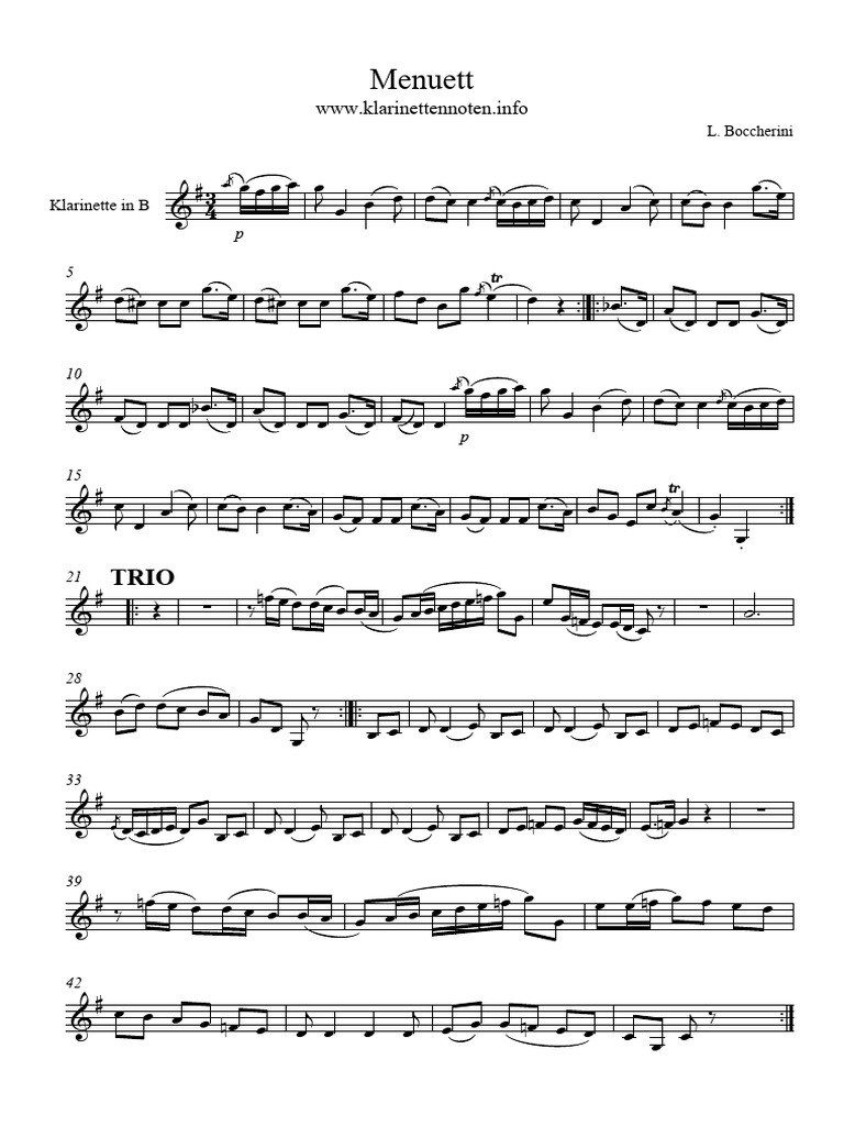 Menuett Boccherini | PDF