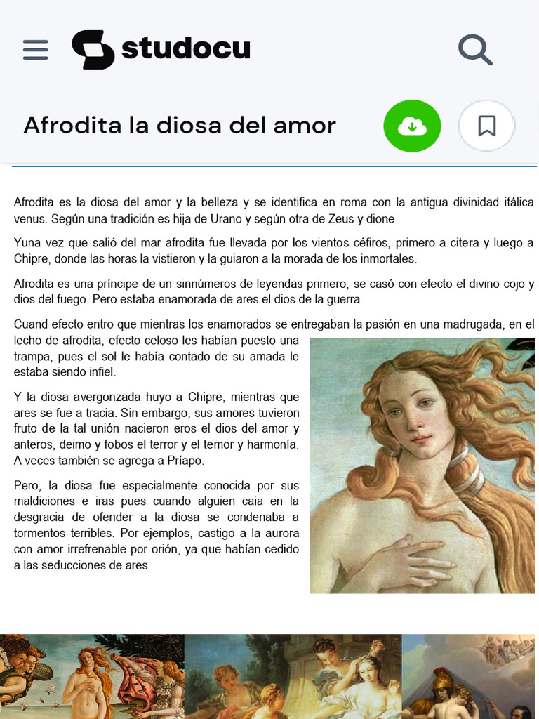 Afrodita La Diosa Del Amor - La Diosa Del Amor Afrodita Afrodita Es La Diosa Del Amor y La ...