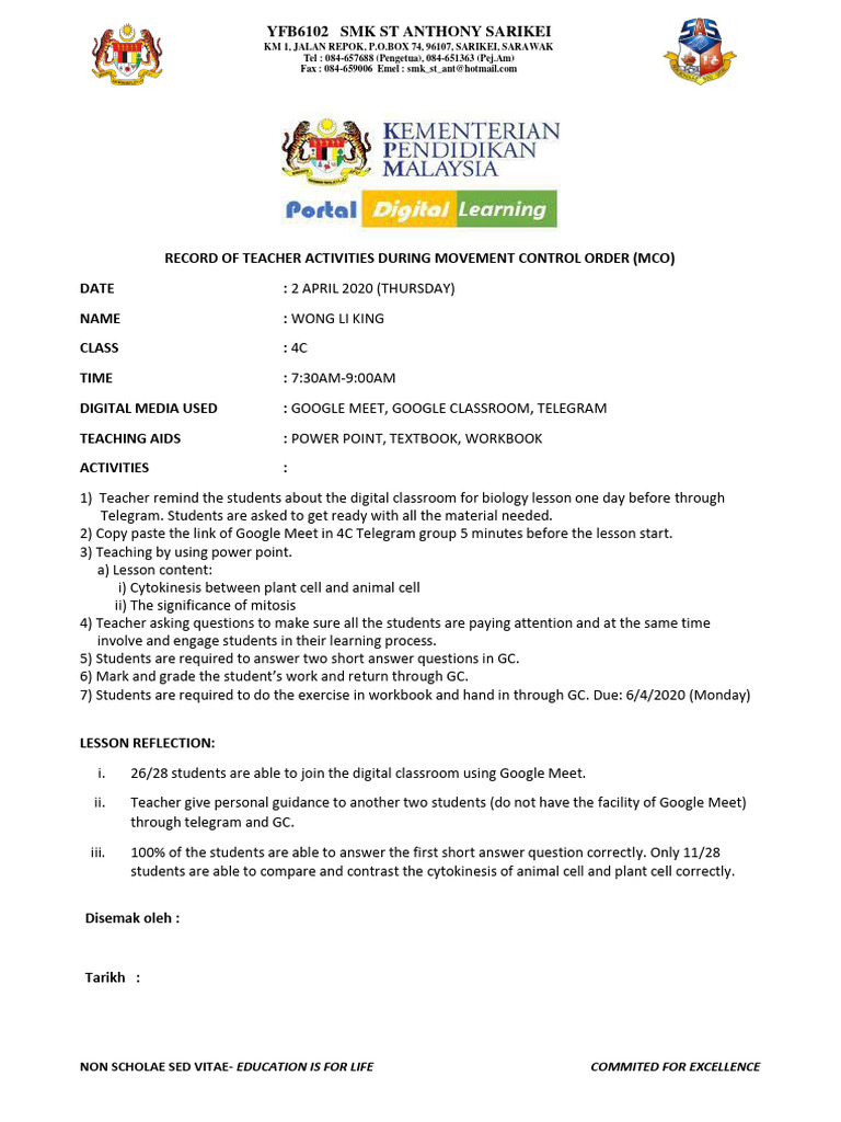 Lesson Plan DL 4C (2.4.2020) | PDF | Computers