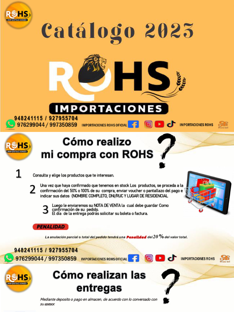 Catalogo Rohs 2023 Junio o | PDF
