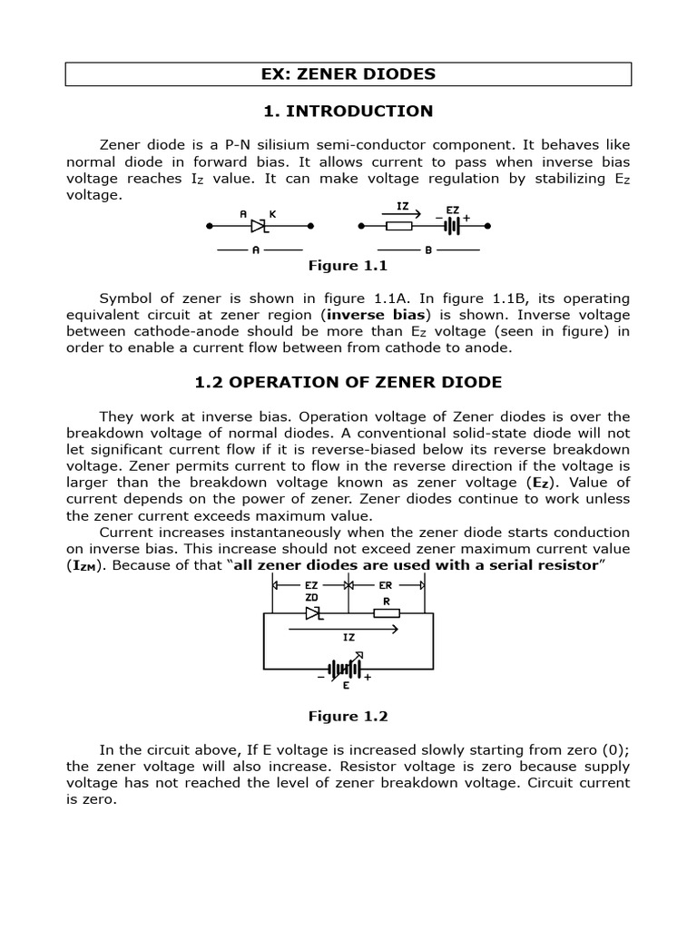 Zener Diode+regulation | PDF | Diode | Rectifier