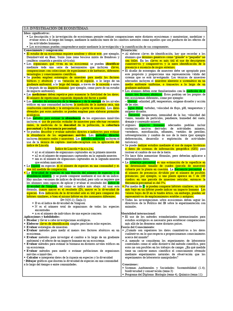 2 5 Evaluacion de Ecosistemas | PDF | Biodiversidad | Ecosistema