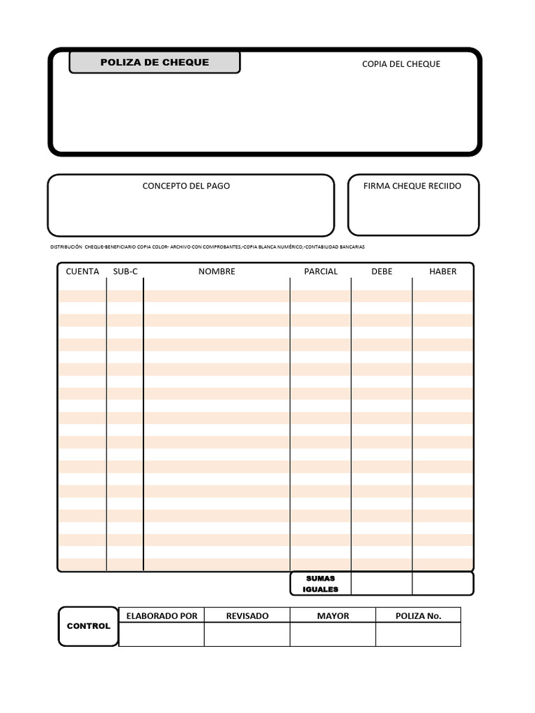 Poliza de Cheque | PDF