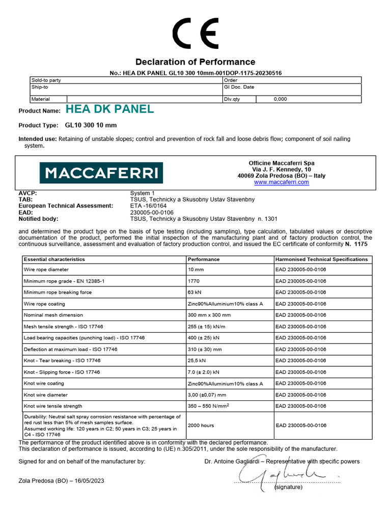 DOP HEA DK PANEL GL10 300 10mm | PDF | Building Engineering ...