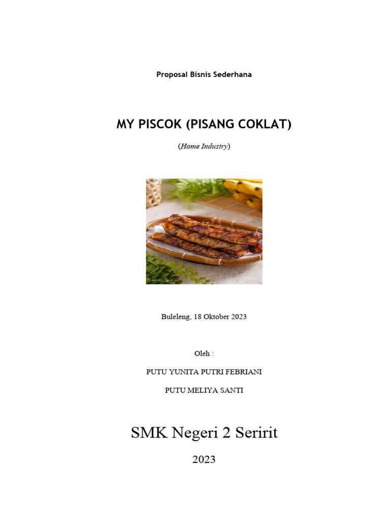Proposal My Piscok | PDF