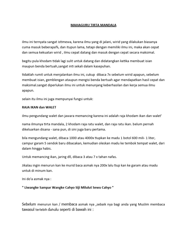 Mahaguru Tirta Mandala 2 | PDF | Agama & Spiritualitas