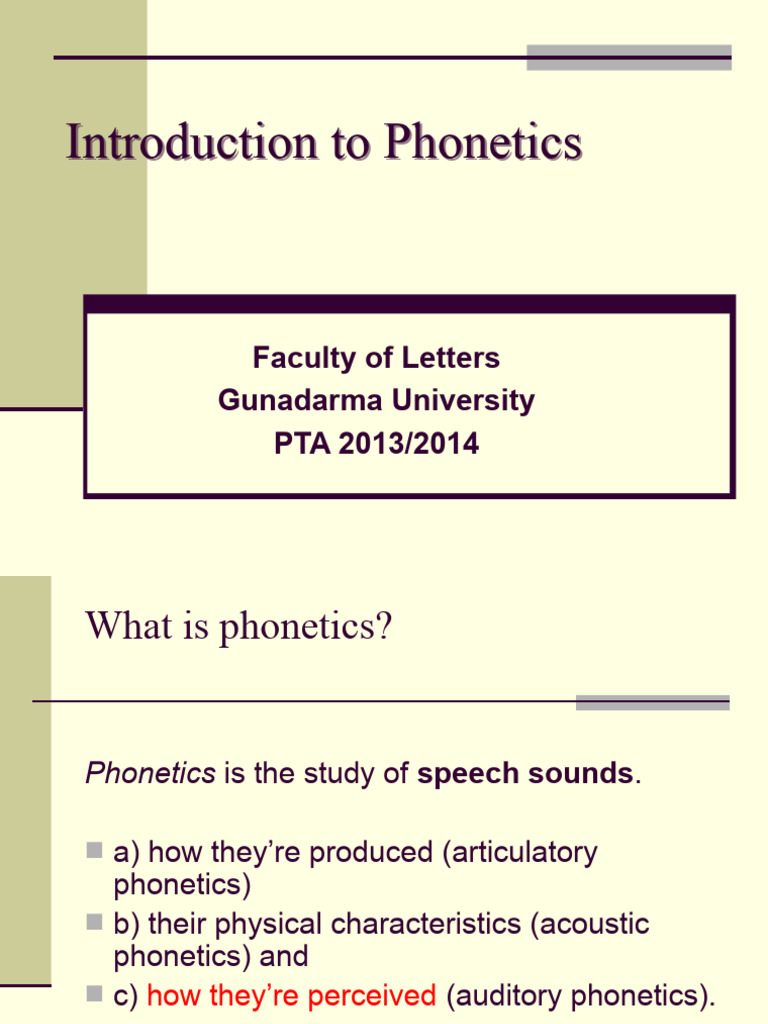 Phonetics 2023 | PDF | Phonetics | Sound