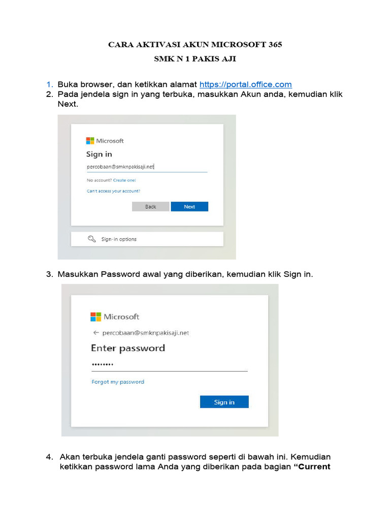 Cara Aktivasi Akun M365 | PDF | Karier & Perkembangan