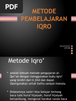 Rangkuman Lengkap Cara Membaca IQRO'1 IQRO'6 Dasar | PDF