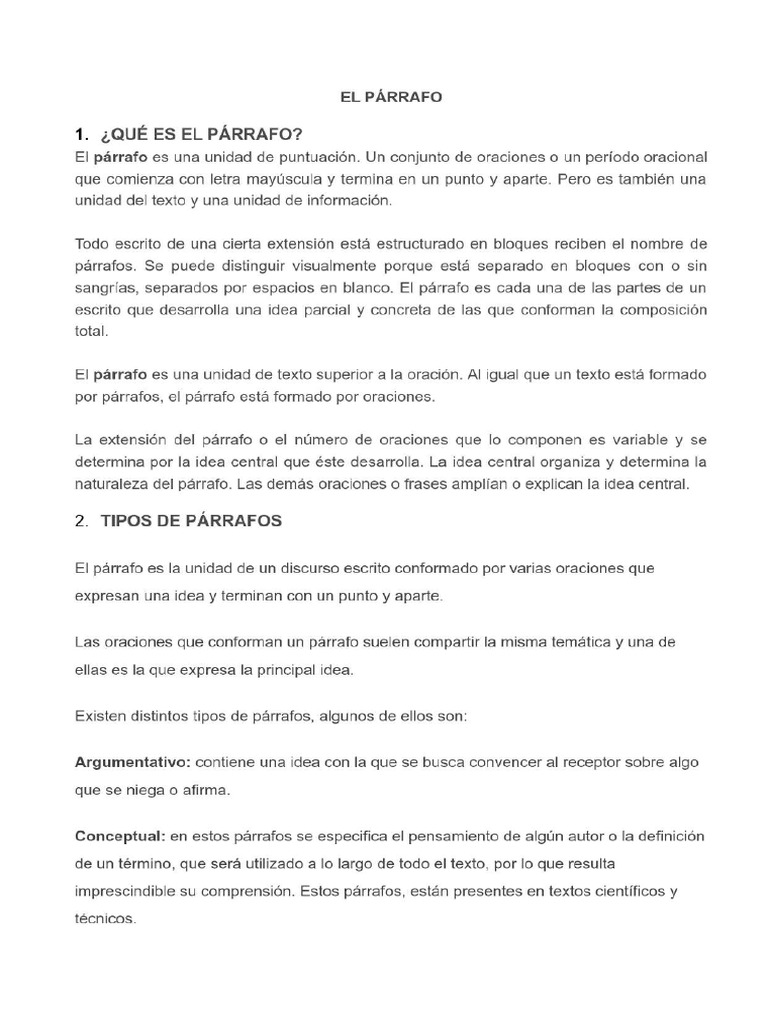 El Párrafo | PDF