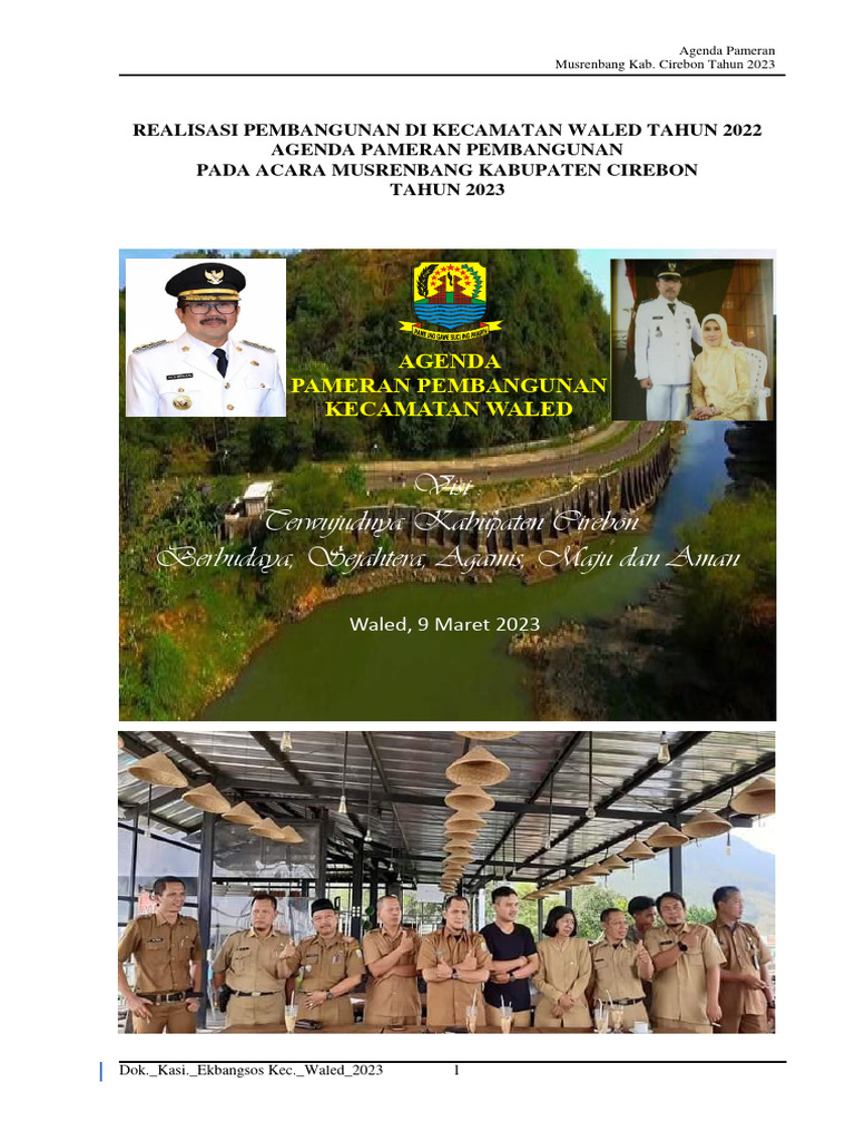 Agenda Pembangunan Di Kecamatan Waled Tahun 2023 | PDF