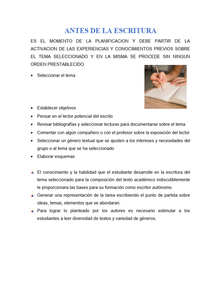 Antes de La Escritura | PDF