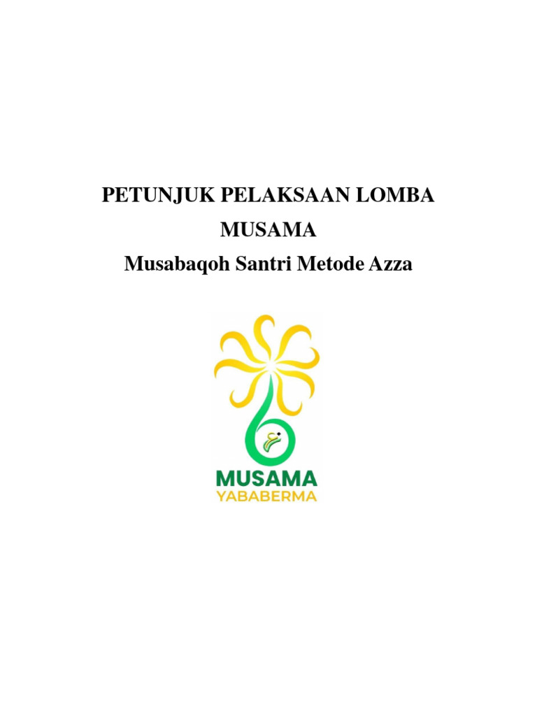 Petunjuk Pelaksaan Lomba Musama | PDF