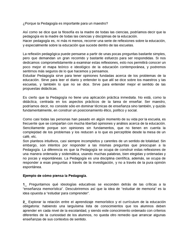 Pedagogía T.P.N.1 | PDF | Aprendizaje | Pensamiento