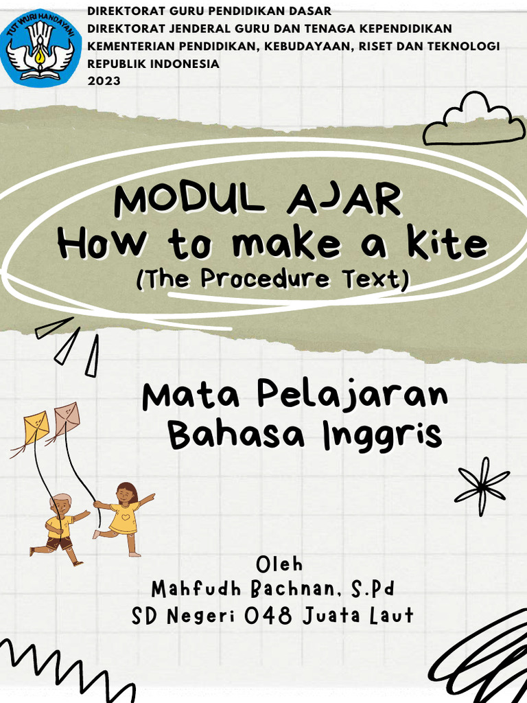 Modul Ajar Bahasa Inggris - The Procedure Text - How To Make A Kite ...