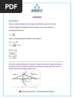 Ray Optics Formula Sheet | PDF