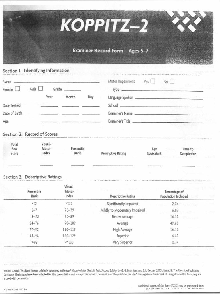 Bender V-M 5-7 Años | PDF