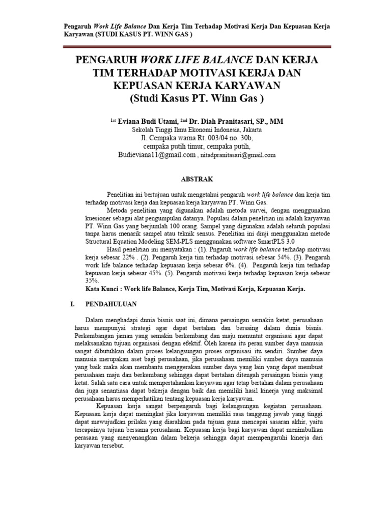 Kuesioner WFB Budi | PDF