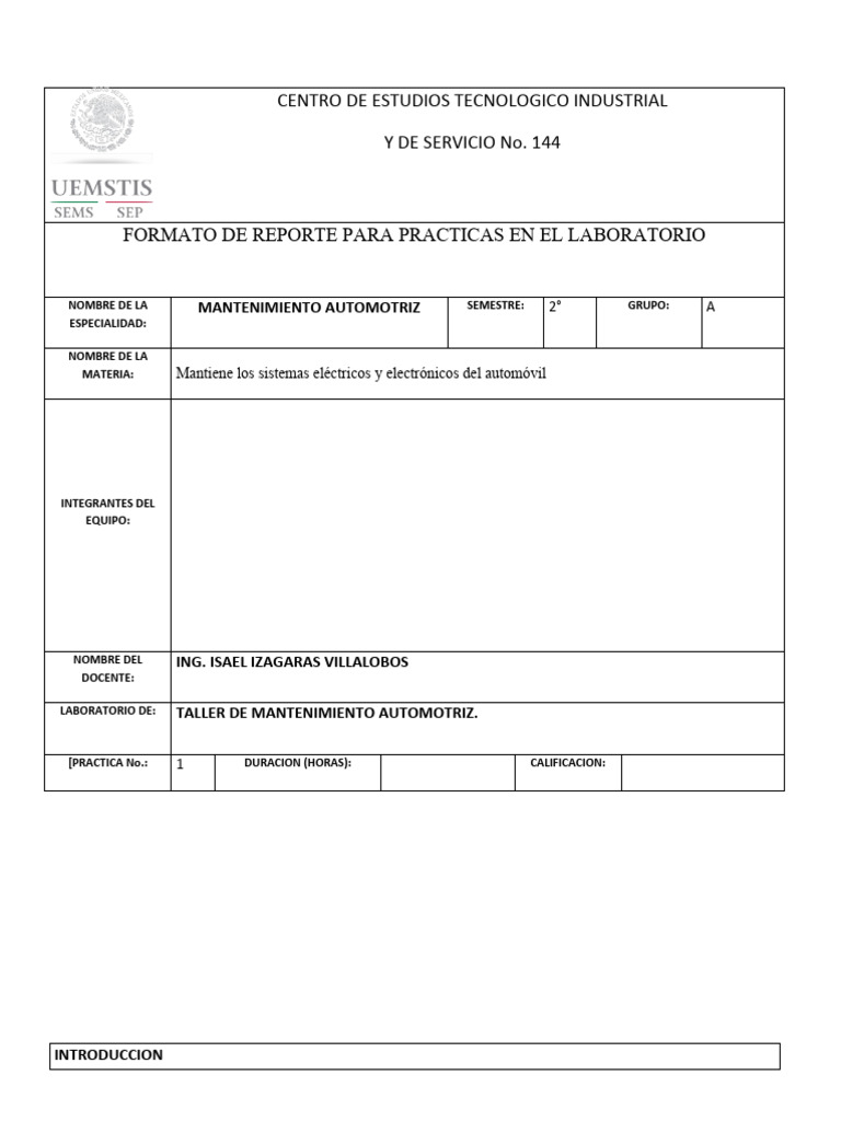 Reporte de Practica Lubricacion - Jeiv | PDF | Ciencia y matemáticas ...