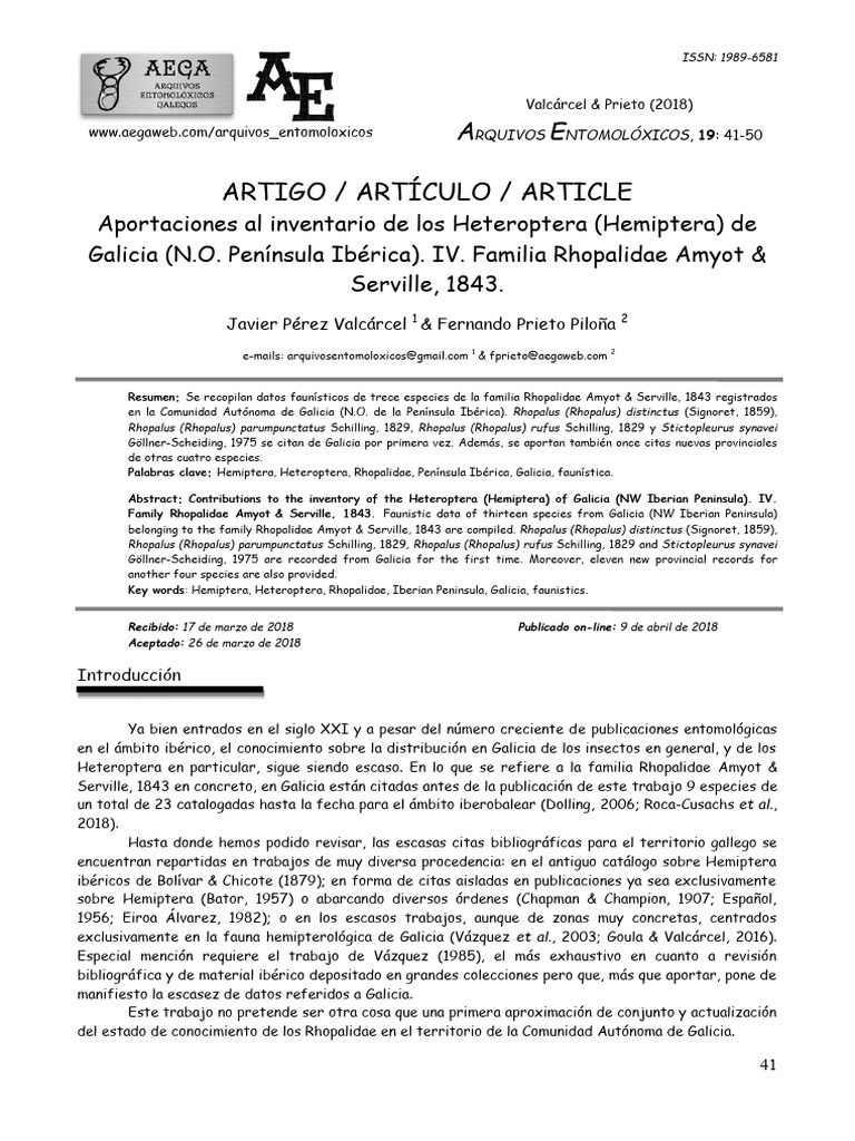 Artigo / Artículo / Article | PDF | Science | Biología