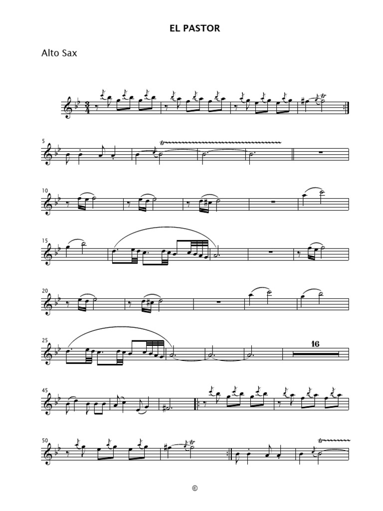 Pastorx - Alto Sax | PDF