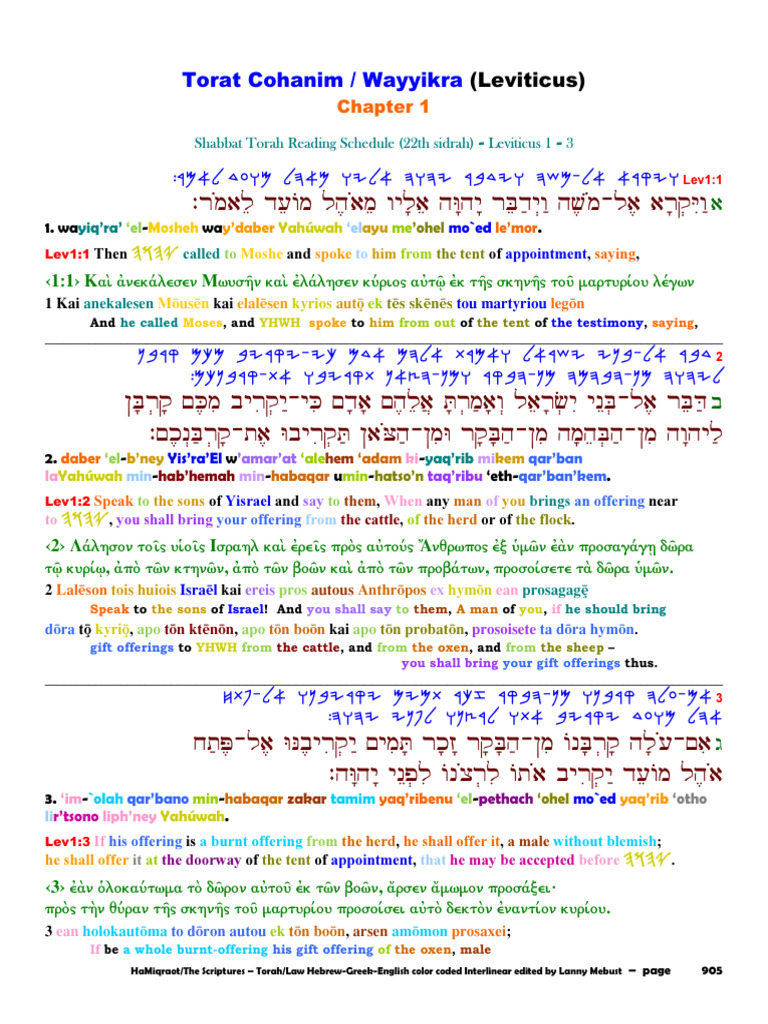 3.interlinear Leviticus | PDF