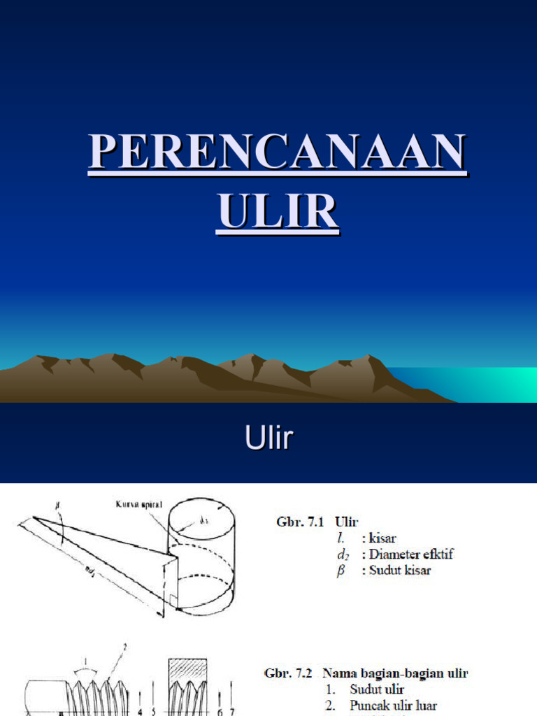 Perencanaan Ulir Dan Pegas | PDF