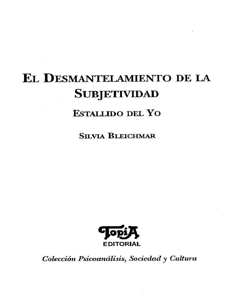 Psicologia 05. Producción de Subjetividad y Constitución Del Psiquismo ...