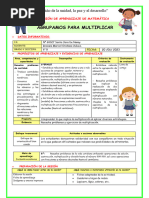 Sesion Matematica-Agrupamos para Multiplicar | PDF | Multiplicación | Evaluación
