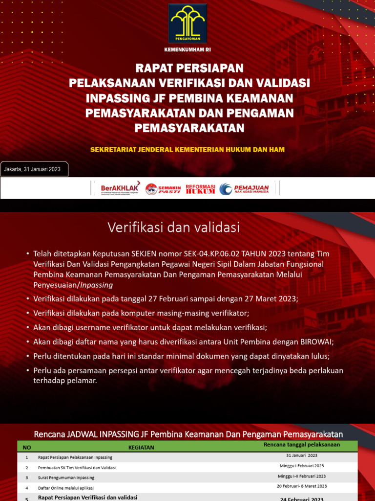 Bahan Rapat Persiapan Verval | PDF