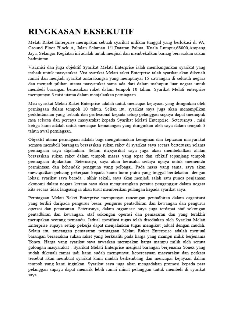 Ringkasan Eksekutif | PDF