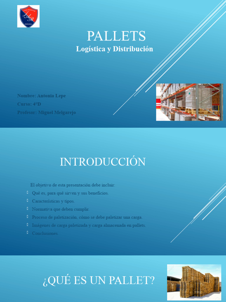 Importancia y Tipos de Pallets | PDF | Procesos industriales | Sector ...