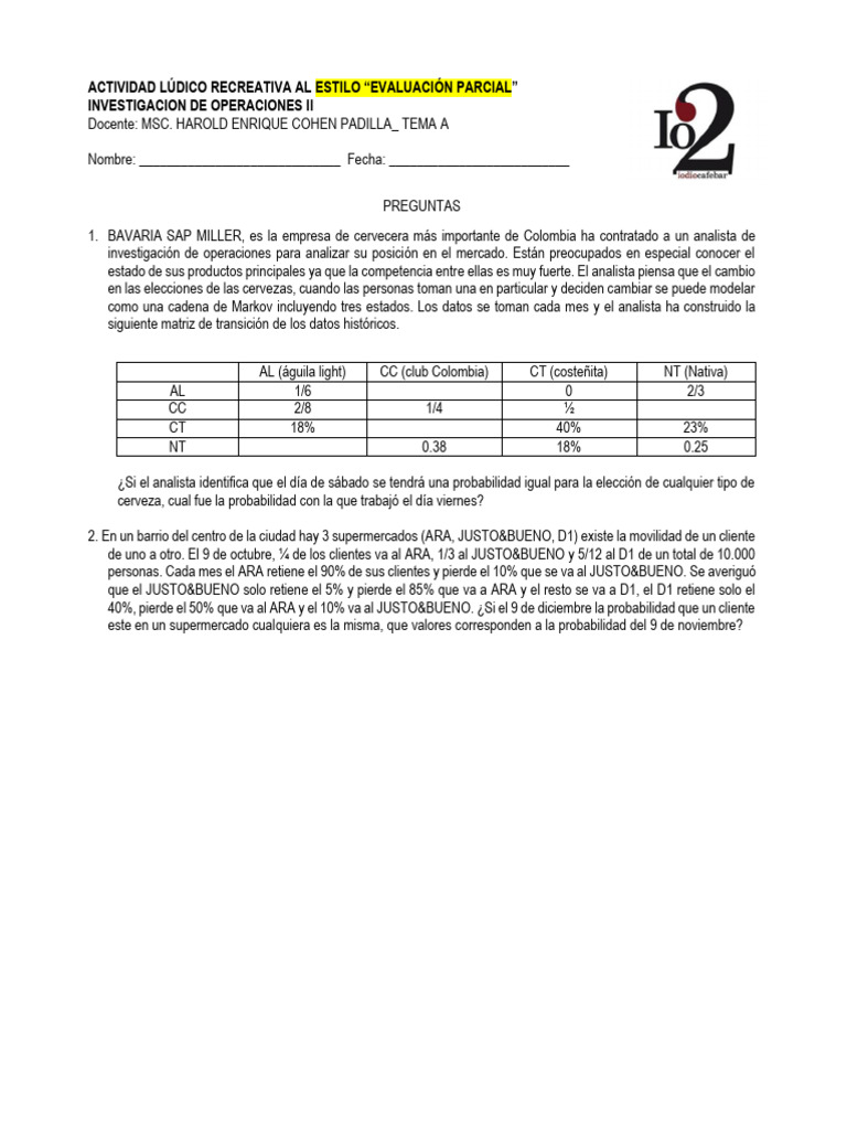 Markov Part One 4 | PDF