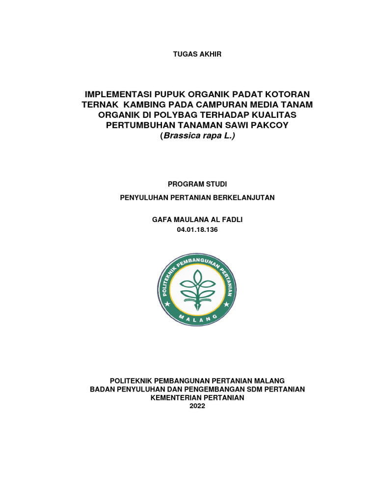 PPB - 8D - Gafa Maulana Al Fadli - 04.01.18.136 - Laporan Tugas Akhir | PDF