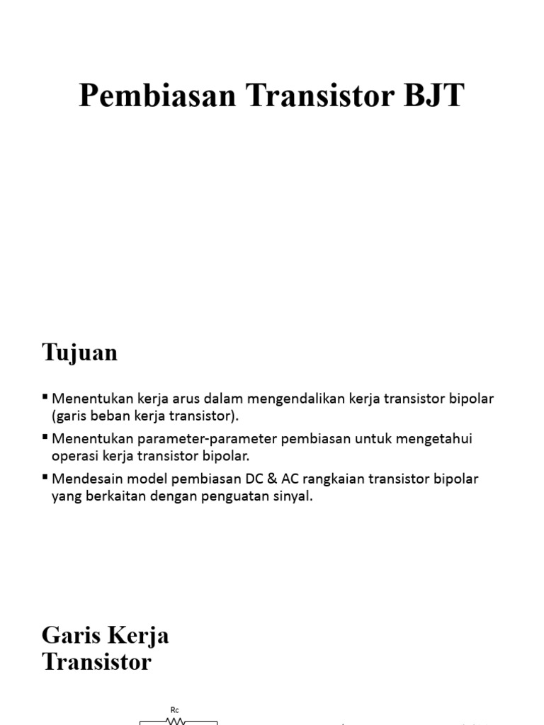 Materi 5 - Pembiasan Trasistor BJT | PDF