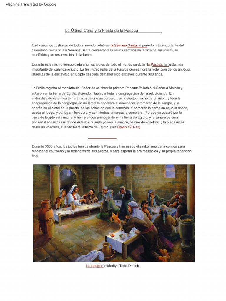5 La Ultima Cena y La Fiesta de La Pascua | PDF | Pascua de ...