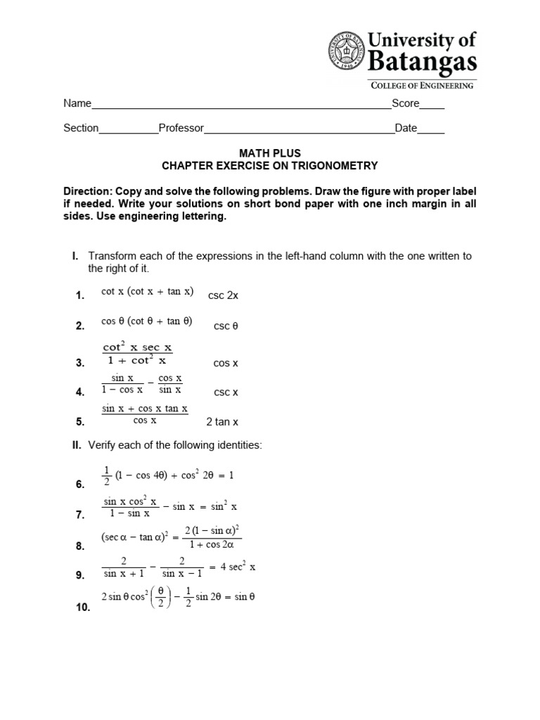 Chapter Exercise Trigonometry Pdf Antenna Radio Mirror