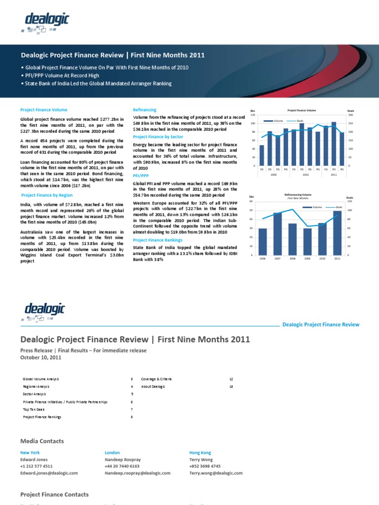 Dealogic Project Finance Review: First Nine Months 2011 | PDF | Public ...