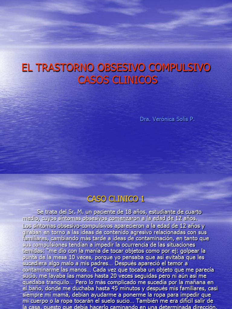 C5. TOC Casos Cl¡nicos | PDF | Desorden obsesivo compulsivo | Causas de la muerte