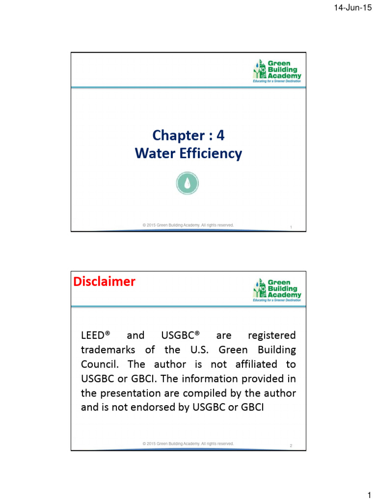 Chapter 4-Water Efficiency | PDF | Water | Green Building