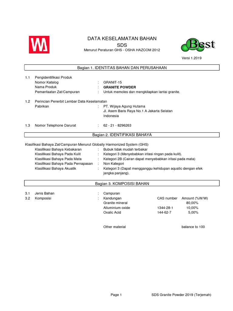 Granite Powder | PDF