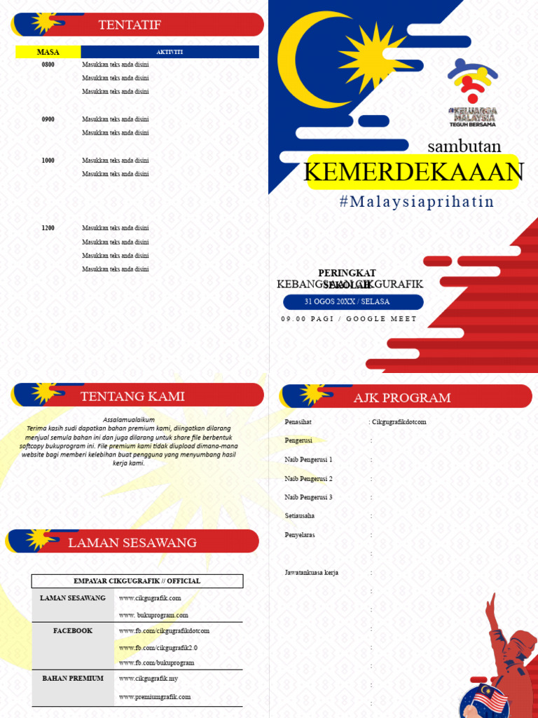 SHK22 - 4 - Template Buku Program (Cikgugrafik) | PDF