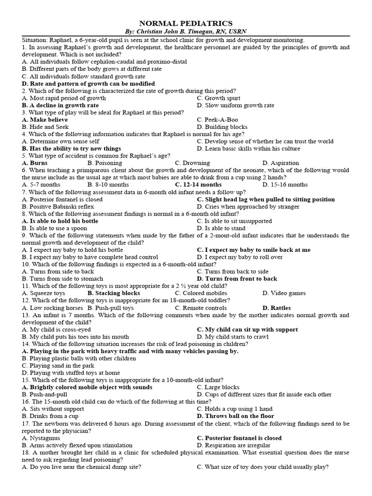 Normal Pediatrics | PDF | Infants | Human Development