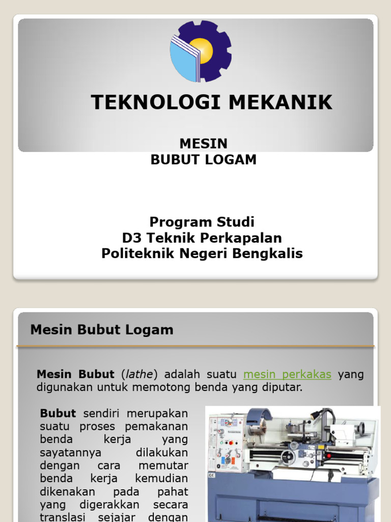 Mesin Bubut Logam | PDF | Teknologi & Rekayasa