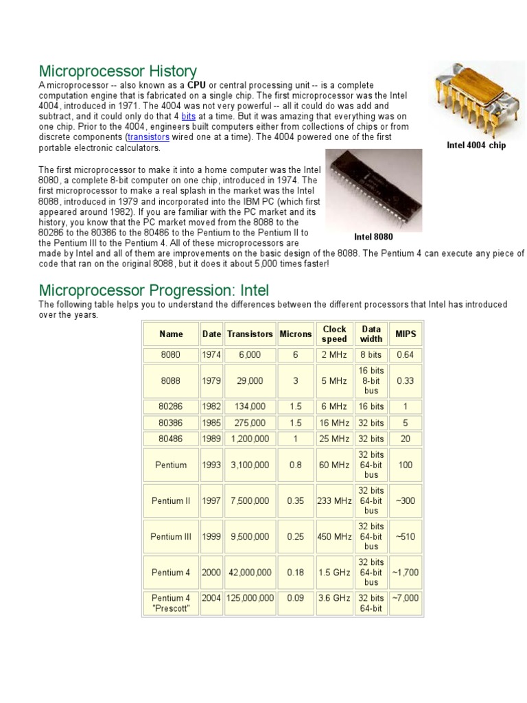 Microprocessor Working | PDF | Central Processing Unit | Microprocessor