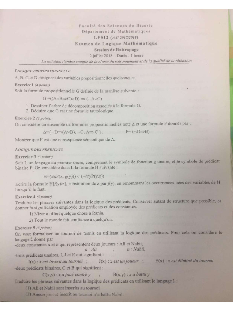 Logique Formelle 2 | PDF