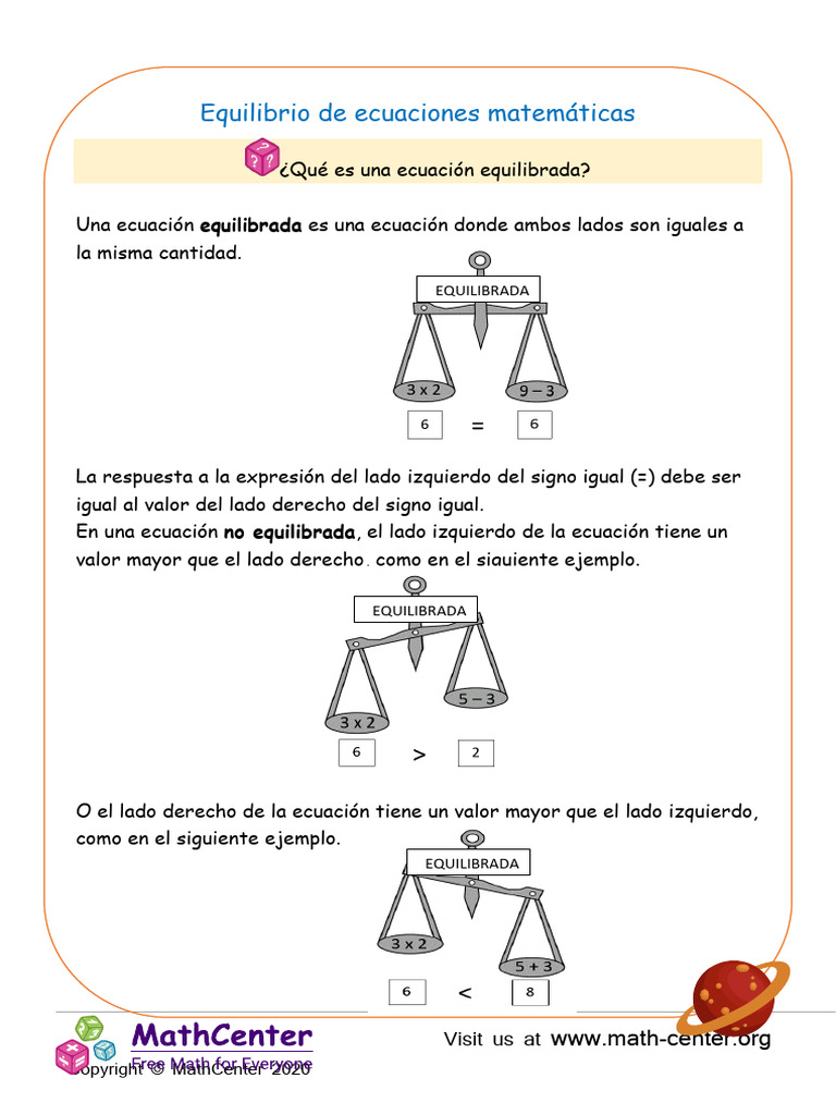 Balancing Math Equations | PDF